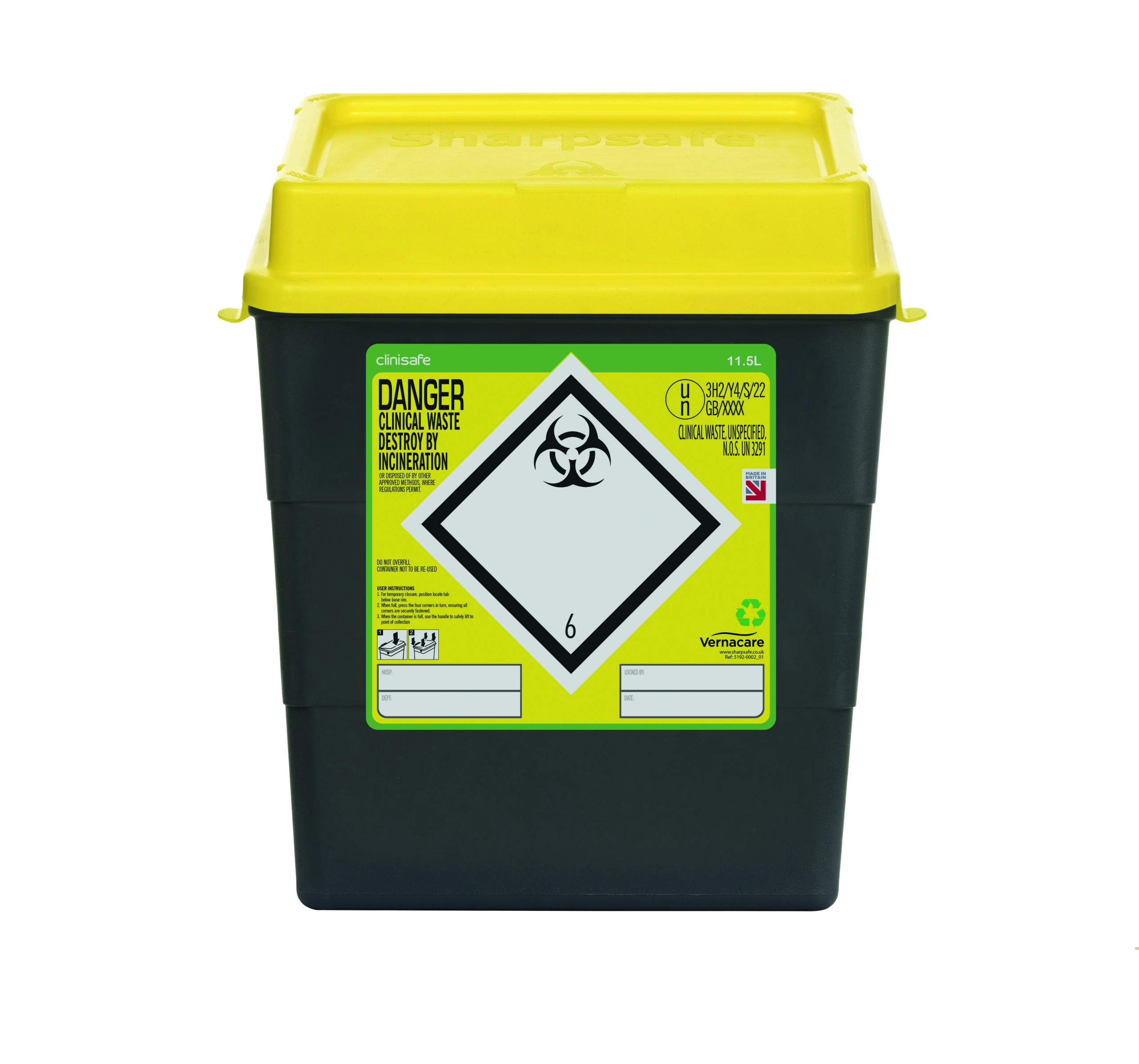 Clinisafe-riskijäteastia, 11 l - Mekalasi Oy